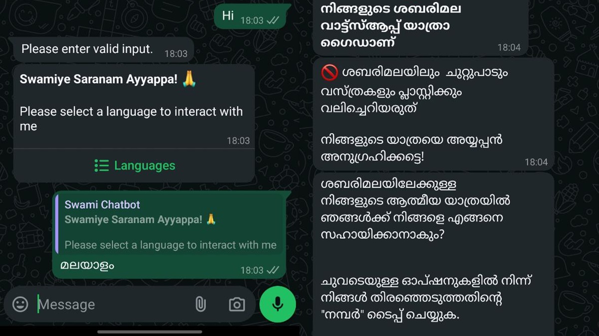 Sabarimala Pilgrimage 2024: Swami AI Chatbot Receives Overwhelming Response, Report | ശബരിമല തീ ...