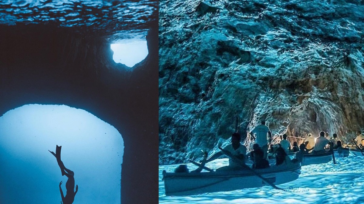 நீல நிறத்தில் ஒளிரும் கடல் குகை – இந்த விசித்திர இடம் எங்கே இருக்கிறது ...