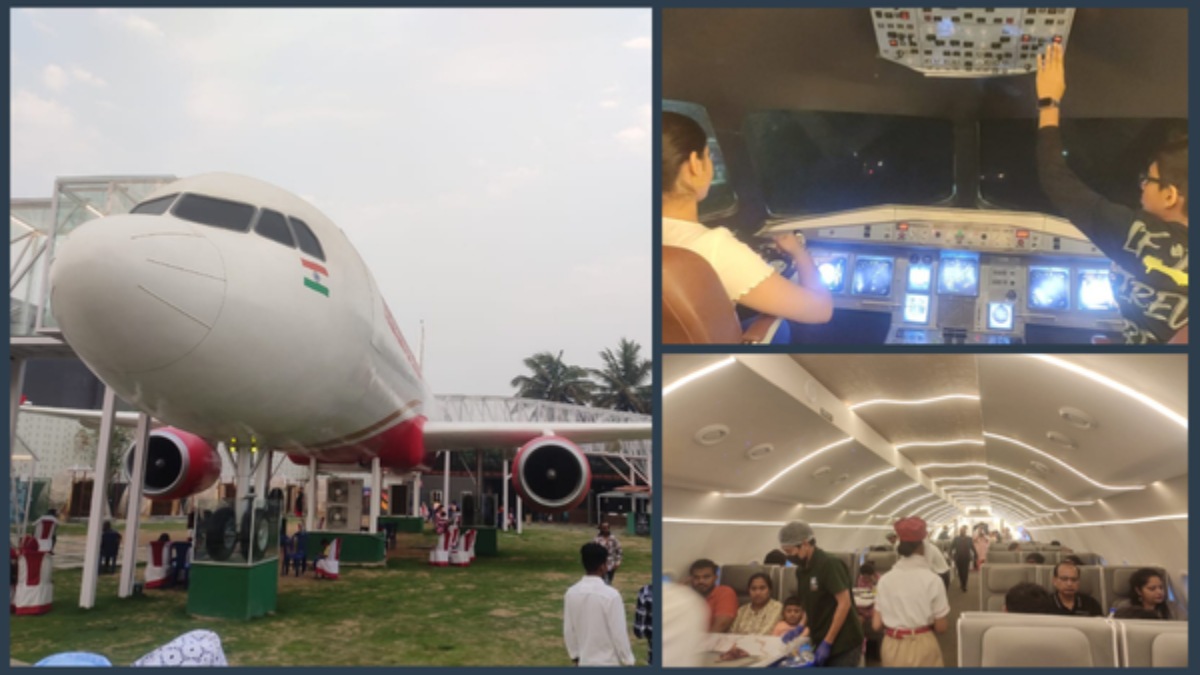 பெங்களூருவில் விமானம் வடிவ ரெஸ்டாரண்ட்...நிஜமாவே ஃபிளைட்டில் போற ...